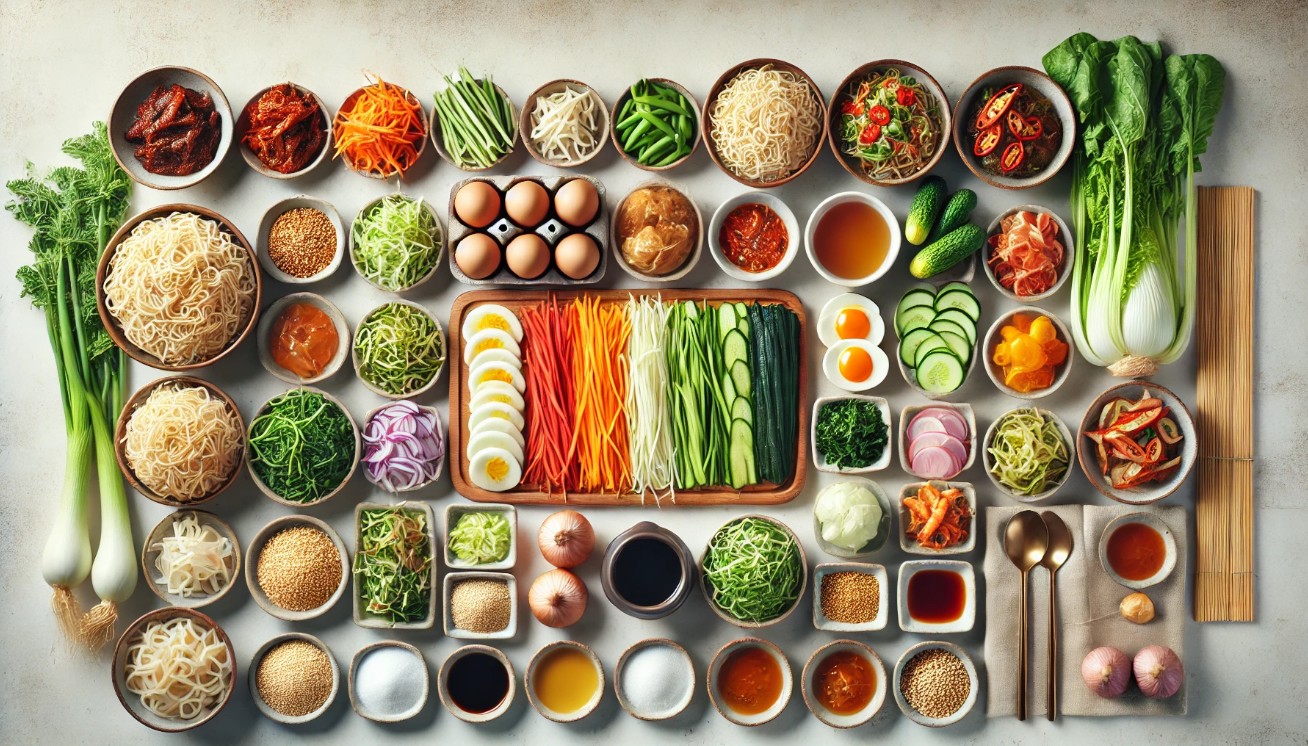 Kal Bibimmyeon Recipe: Spicy Cold Korean Noodles with Fresh Toppings ...