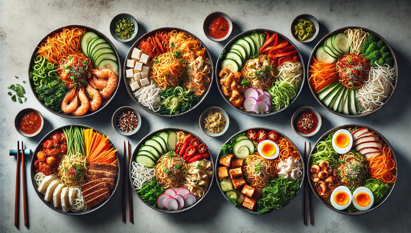 Kal Bibimmyeon Recipe: Spicy Cold Korean Noodles with Fresh Toppings ...